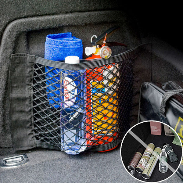 Car Trunk Net Adjustable Cargo Storage Net Rear Seat Storage Holder ...