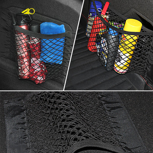 Car Trunk Net Adjustable Cargo Storage Net Rear Seat Storage Holder ...